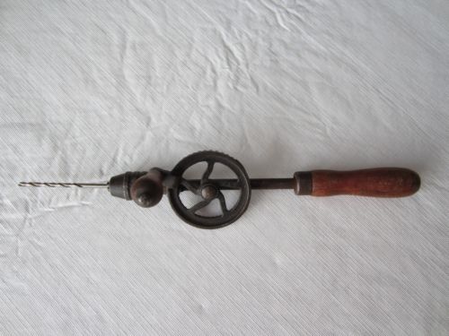 Antique Vintage Eggbeater Hand Drill Wood Handle -- Antique Price Guide ...
