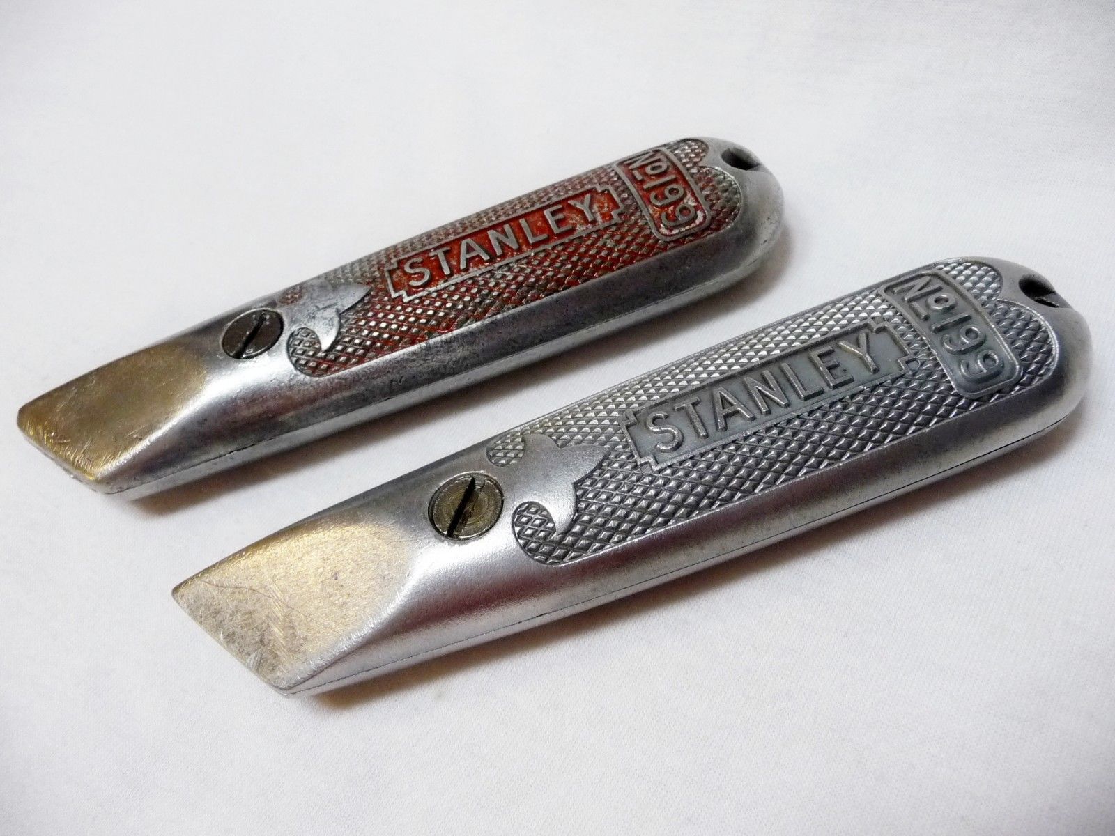 Vintage 1960-70 Stanley No. 199 Metal Fixed Blade Utility Knives USA ...