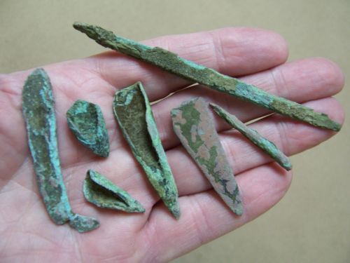 7 Authentic Old Copper Culture Artifacts From The Gordon Morris