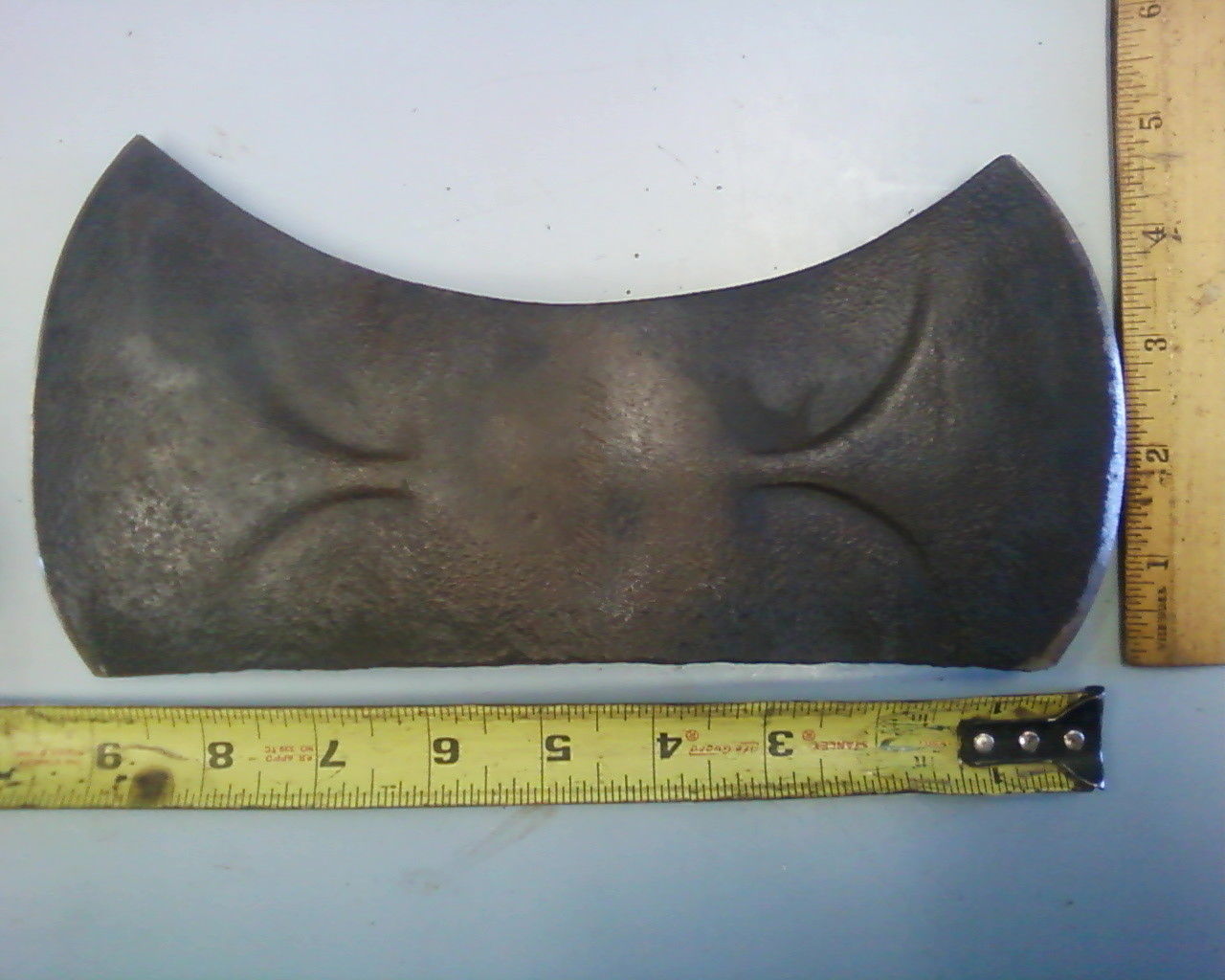 VINTAGE POWR KRAFT 100 DOUBLE BIT AXE HEAD WITH CHEEKS 3 1/2 LB NO ...