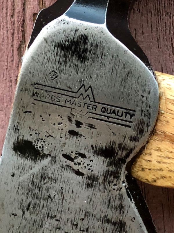 VINTAGE WARDS MASTER QUALITY CARPENTER HATCHET WITH SOLID HANDLE ...