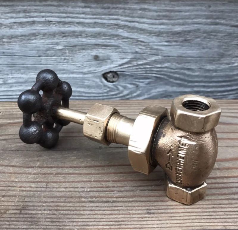 Vintage Lunkenheimer Brass Water Gate Valve ~ Industrial Brass Plumbing ...