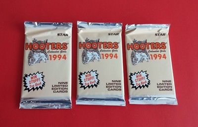 1994 Lot of 3 Star Hooters Calendar Girls Card Packs -- Antique Price ...