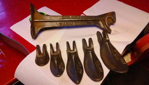 Warranted BIG BOY COBBLERS ANVIL SHOE Repair STAND with all 5 Forms ...