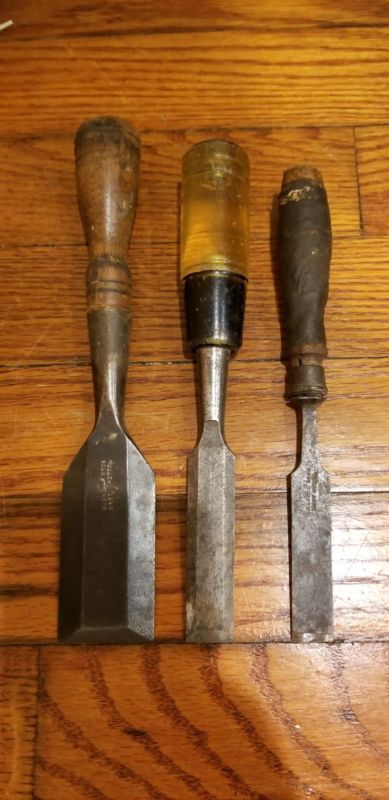 3 Vintage Antique Buck Bros Chisels Woodworking Tools Charles Buck ...
