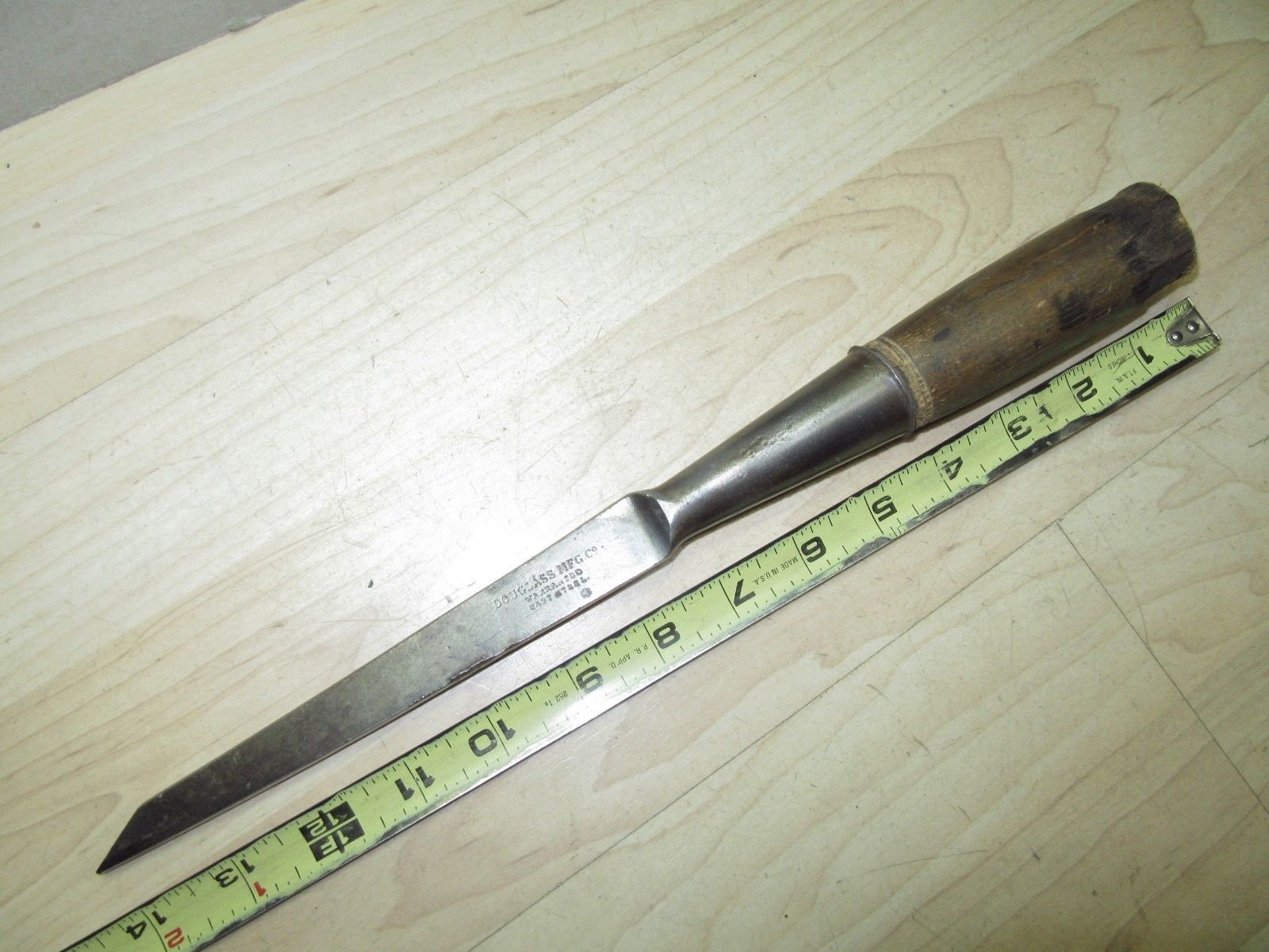 Vintage Douglass MFG. Co. Framing mortising chisel 1/4'''' wide user ...