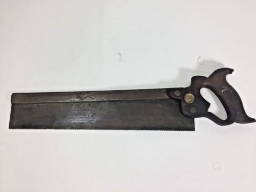 Vintage Antique Richardson Bros Spring Steel Back Dovetail Tenon Saw 14 ...