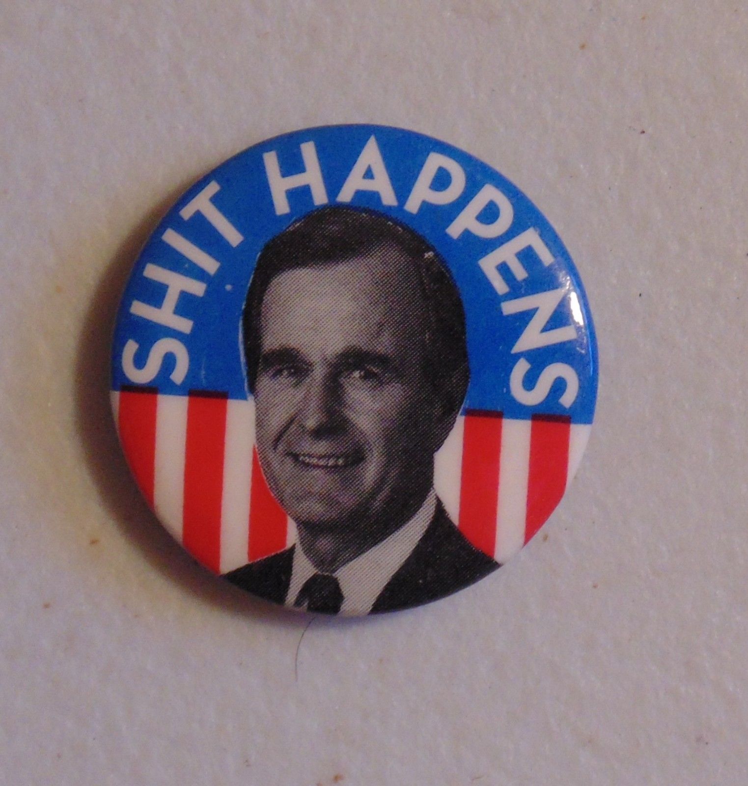 George Bush campaign pin button political -- Antique Price Guide ...