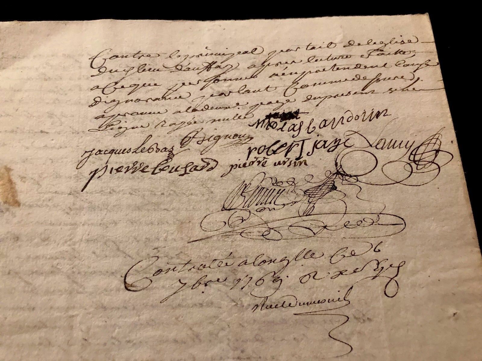 1769 Old Historical Manuscript with MANY AUTOGRAPHS -- Antique Price ...