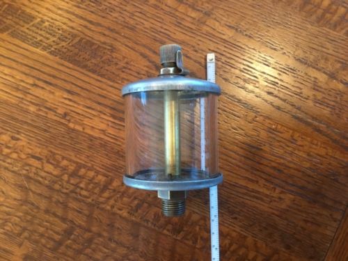 Antique Michigan Lubricator Co. Brass & Glass Oiler Greaser #X12A4 Hit ...