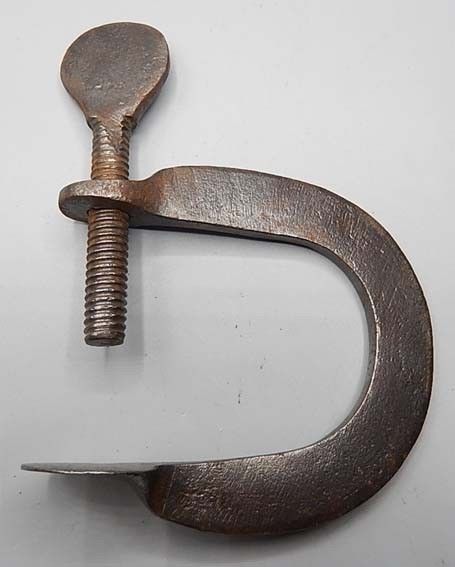 Small Hand Forged Antique C Clamp -- Antique Price Guide Details Page