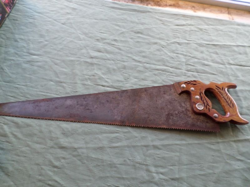 antique Disston hand saw rip saw with logo -- Antique Price Guide ...