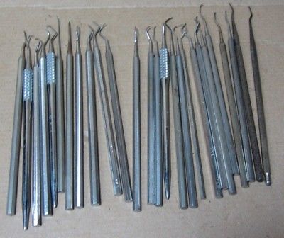 Mixed lot assorted dental picks for crafting sculpting modeling etc ...