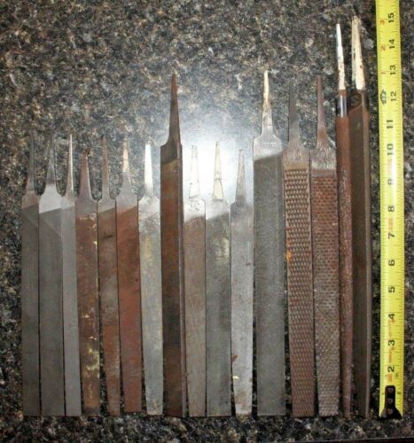 Vintage Lot of Machinist Metal Files HELLER, DISSTON, ARCADE and others ...