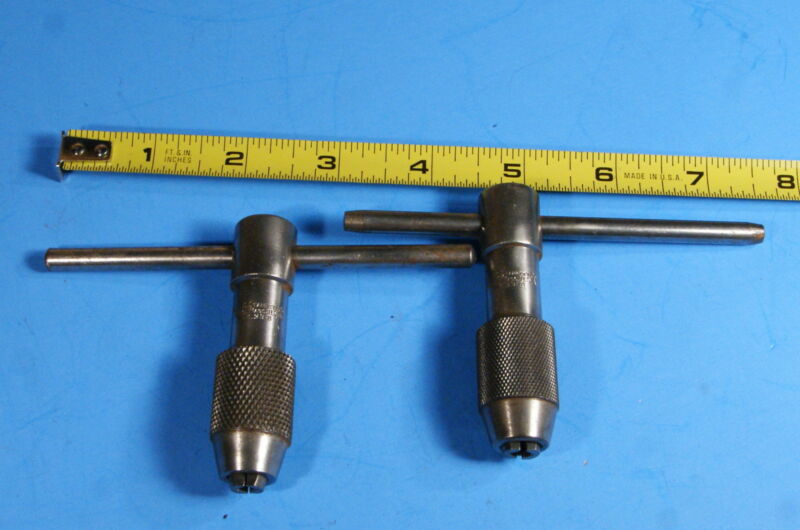 STARRETT NO. 93 B TWO T HANDLE TAP WRENCHES MACHINISTS HAND TOOLS ...