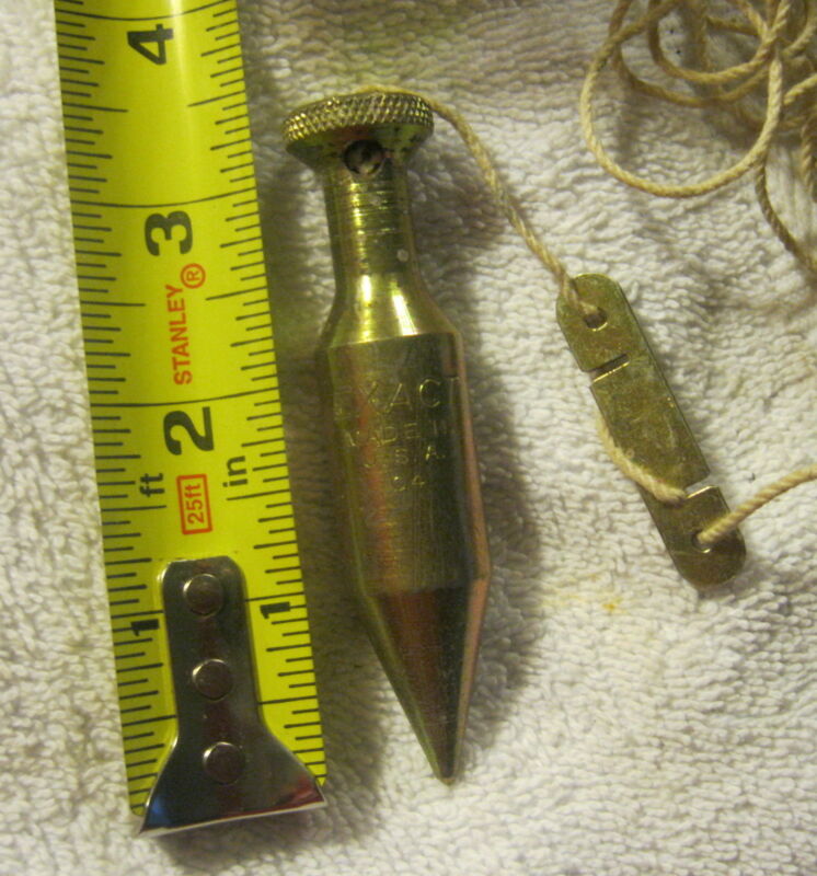 Vintage Plumb Bob Exact 4.5 ounce overall,USa carpenter''s tool,ornate ...
