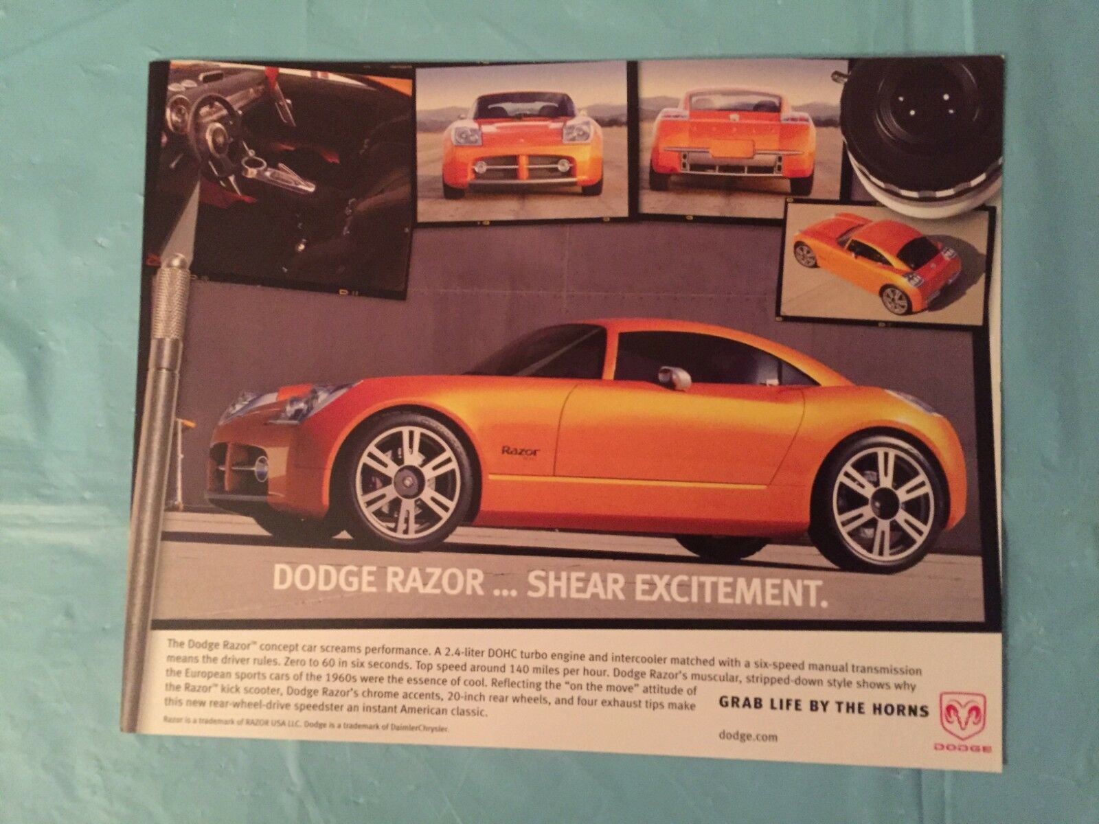 2002 Dodge "Razor & M80 Experimental Concept Vehicles" Dealer Sales ...