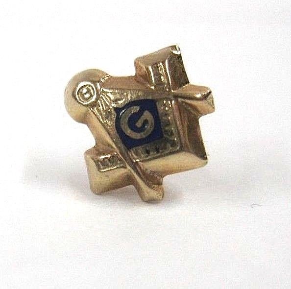 Vintage 10k Yellow Gold Masonic Compass Screw Back Lapel Pin Brooch Antique Price Guide