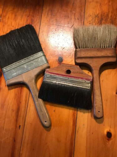 VINTAGE WALL PAPERING BRUSHES,PAINT BRUSH,UPCYCLE,DECATUR HOPKINS,GLUE ...