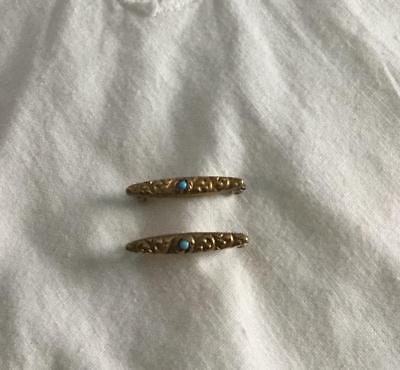 ANTIQUE VICTORIAN GOLD REPOUSSE BABY DOLL OR LINGERIE PINS WITH ...