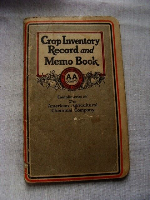 AAFA Antique Old Primitive 1927-1928 Baltimore MD Crop Record Memo ...