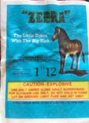 Zebra Brand Firecracker Pack Label -- Antique Price Guide Details Page