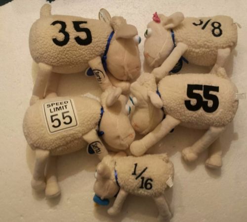 Lot of 5 Serta Counting Sheep Plush Stuffed 3/8 55 35 1/16 -- Antique ...