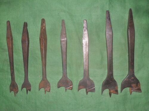 Vtg. 7-LOT Brace Auger Bit CENTER BIT Wood Bit Spur Center Bit ...