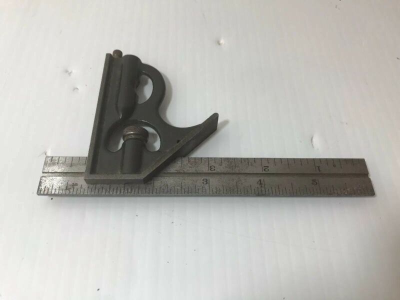 Vintage Lufkin Rule Co Combination Square w/ 6" No. 4 Grad Rule ...