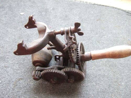 Antique Grinding Machine Hand Crank Gear Wheel Tool Cast Iron USA ...