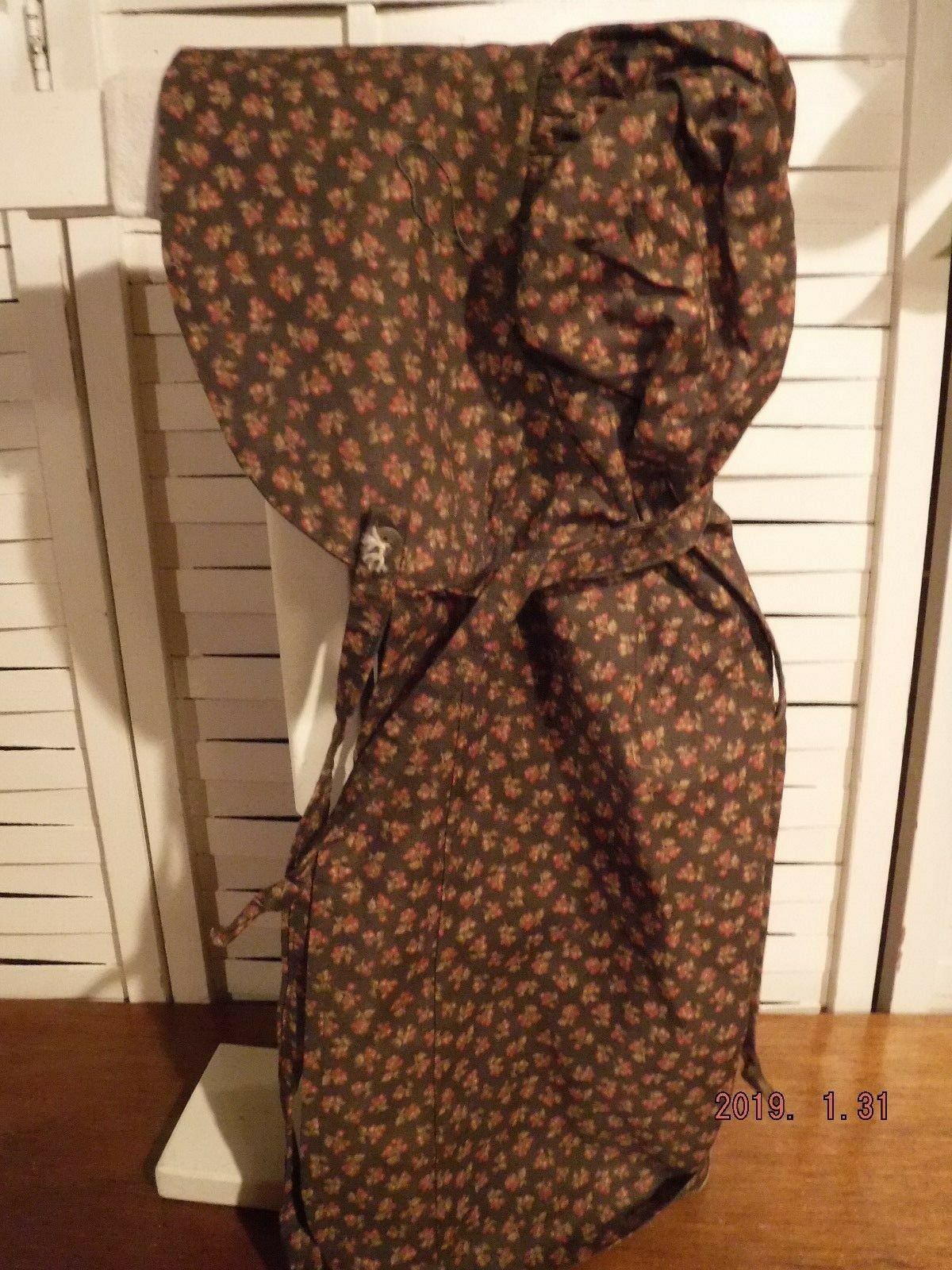 primitive prairie homestead bonnet pioneer dark avacado almost brown ...