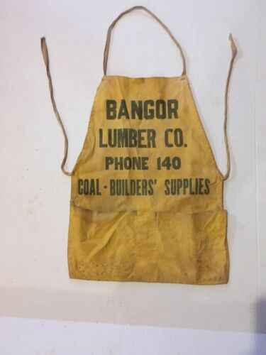 Vintage Advertising Work Shop Nail Apron Bangor Lumber Co. -- Antique ... Vintage Advertising Work Shop Nail Apron Bangor Lumber Co. -- Antique ...