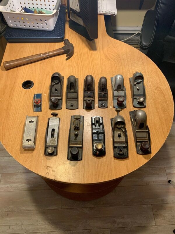 8 Vintage Wood Block Planes & Parts - Stanley, Craftsman, Ect ...