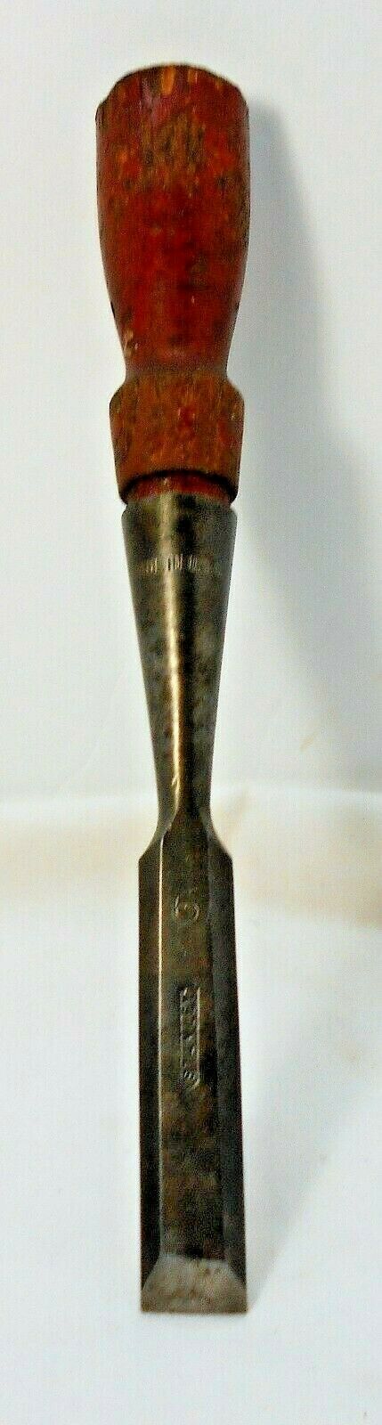 VINTAGE 8" WOOD CHISEL STANLEY #6 WOODEN HANDLE 5/8" BLADE WIDTH ...