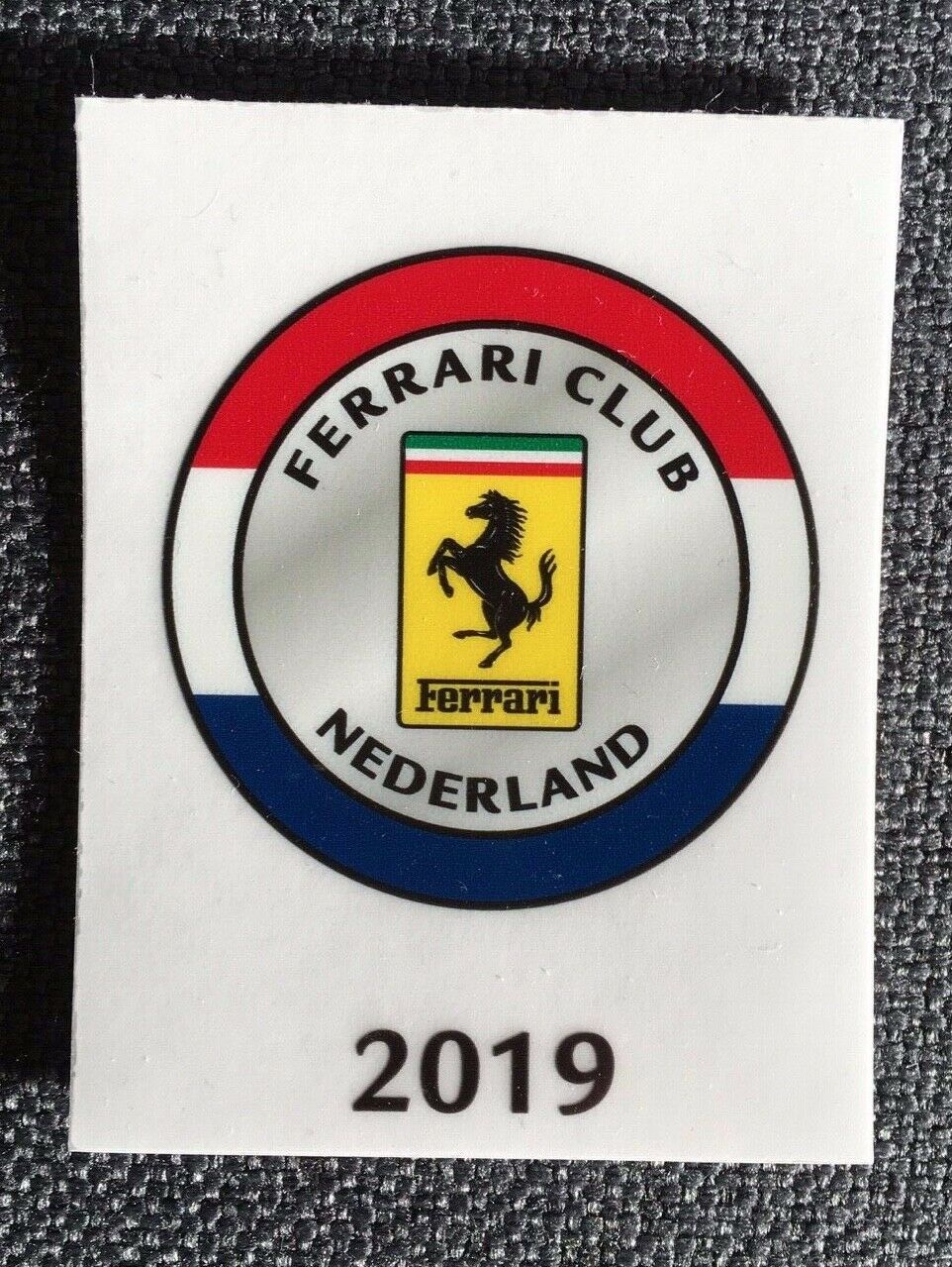 Ferrari Club Nederland 2019 member only sticker logo adhesive emblem 5 ...