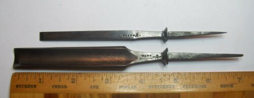 vintage Ward cast steel chisels,1/4'''' carving chisel, 9/16'''' gouge ...