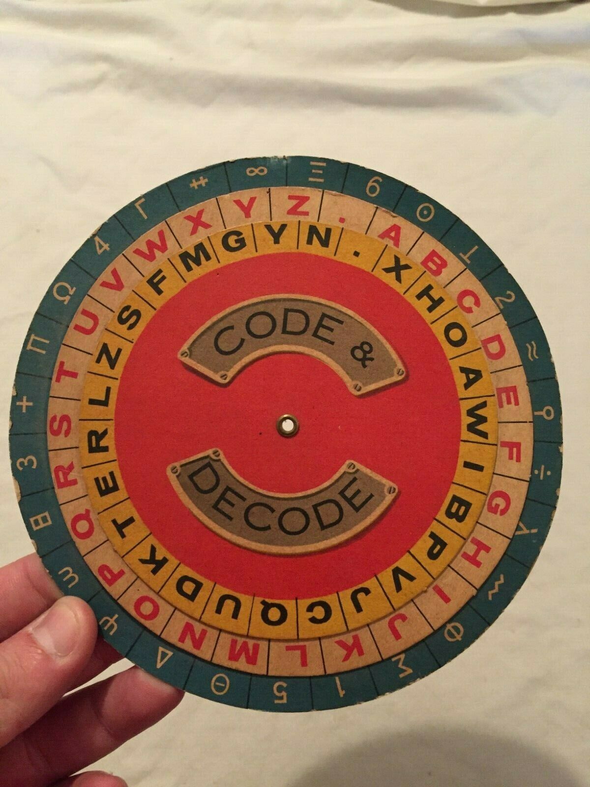 VINTAGE 1940s CODE AND DECODE Decoder Premium Cardboard Toy COOL ...