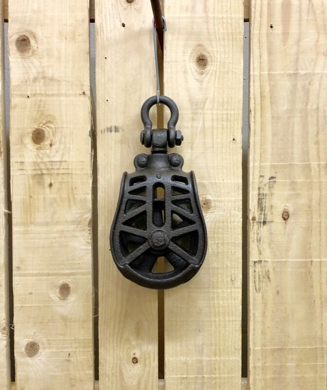 ANTIQUE MYERS HAY TROLLEY CENTER DROP PULLEY VINTAGE PRIMITIVE CAST ...