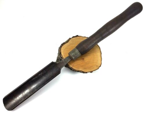 Massive Antique W Butcher Cast Steel Wood Gouge Chisel W Handle Vintage ...