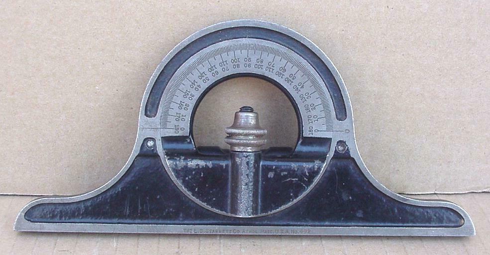 Vintage LS Starrett Machinist Tool Protractor Head with Level No 492 ...