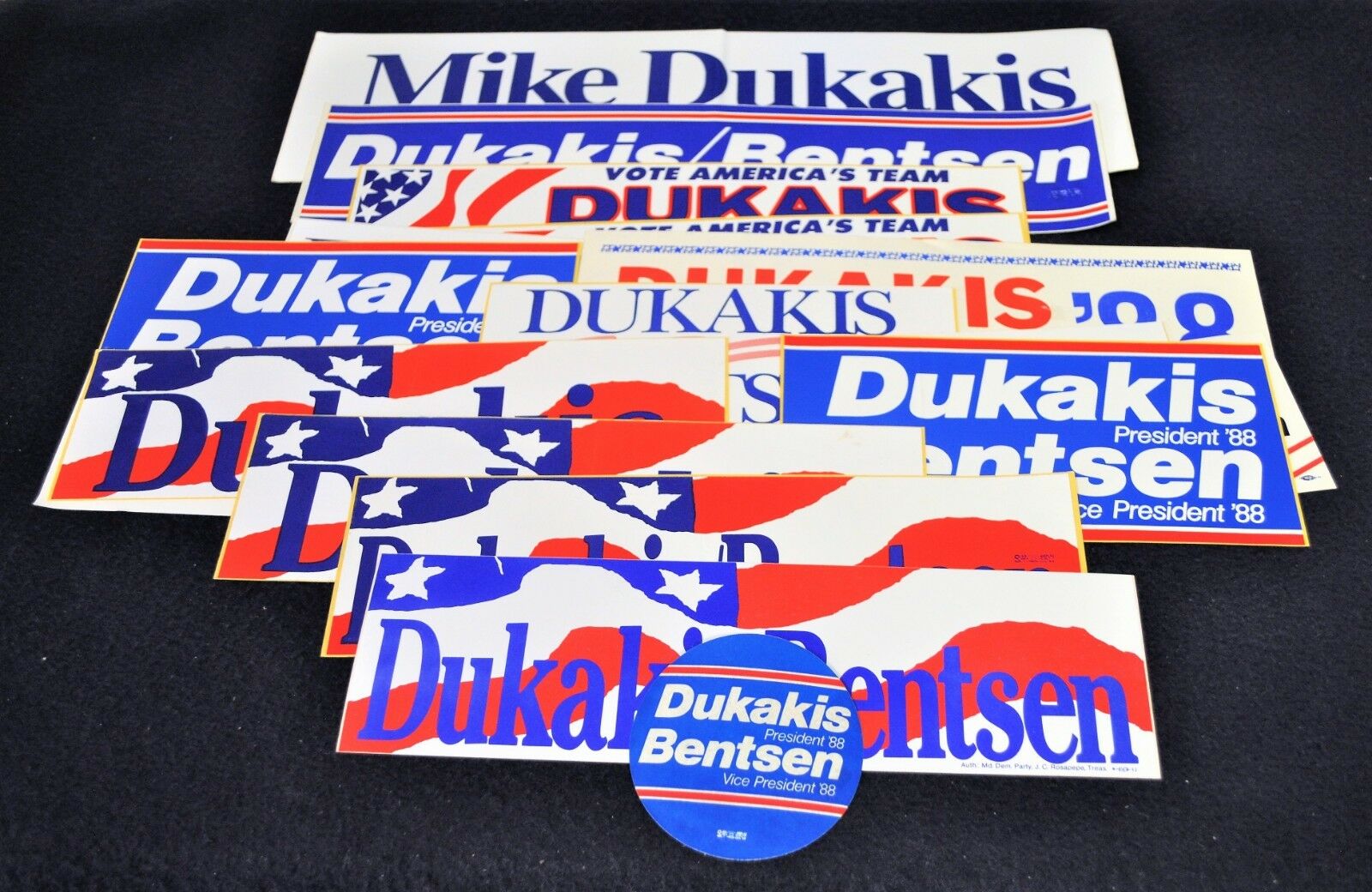 17 Vintage 1988 President Michael Dukakis Political Campaign Bumper ...