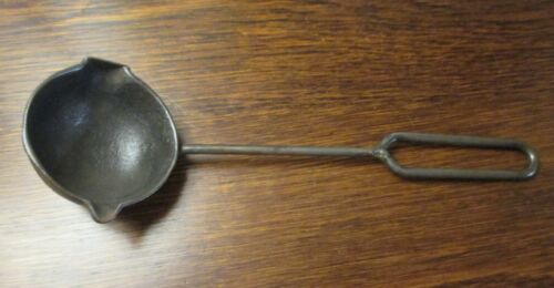 ANTIQUE VINTAGE BLACKSMITH LEAD LADLE SINKER BULLET MOLD 12" -- Antique ...