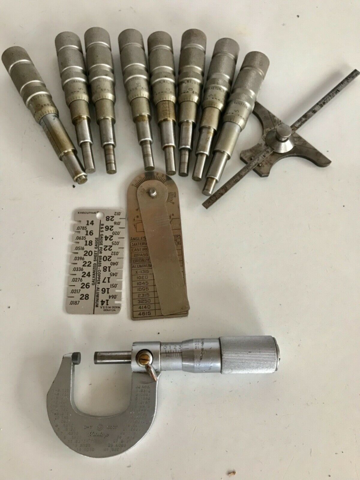 LOT OF MACHINIST MACHINE SHOP TOOLS STARRETT CENTRAL MITUTOYO GAGE ...