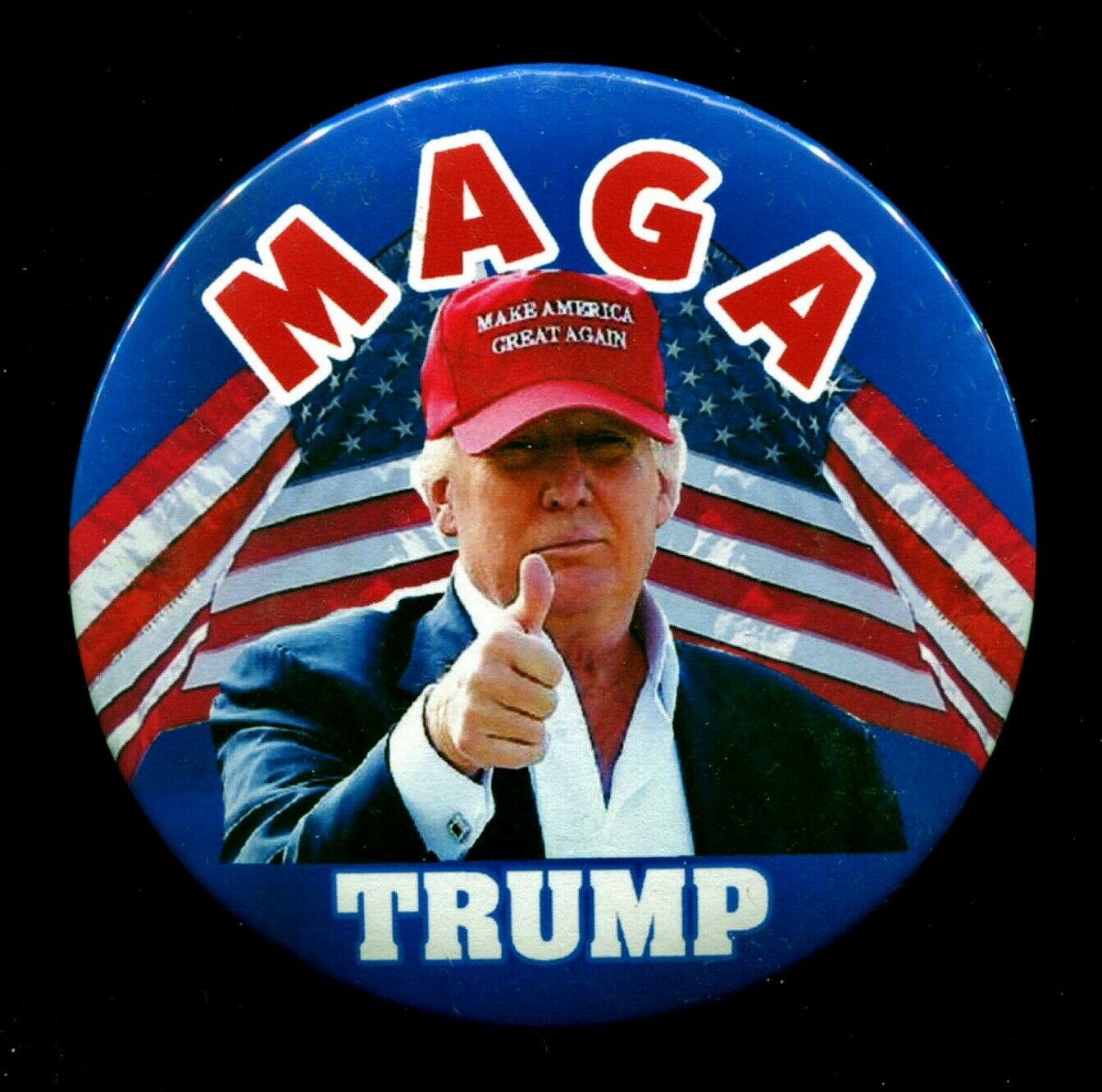 Trump MAGA Make America Great Again 3"Pin-Magnet Back Button -- Antique ...