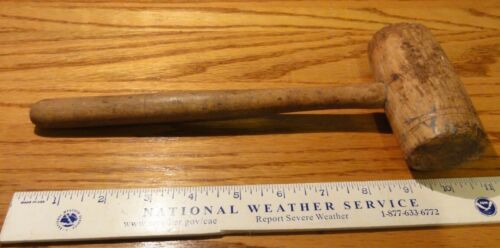 Vintage Wooden Mallet 11" Hammer Woodworking Cobbler, Well used ...