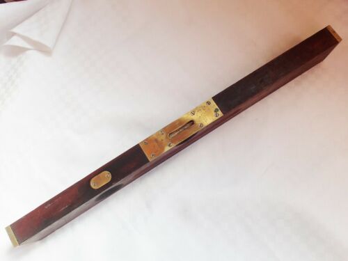 ANTIQUE 1908 STANLEY RULE AND LEVEL CO NEW BRITAIN CHERRY WOOD WOODEN ...