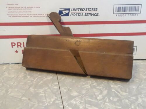 antique wood wooden COMPLEX MOLDING PLANE TOOL T.J. McMaster Albany New ...