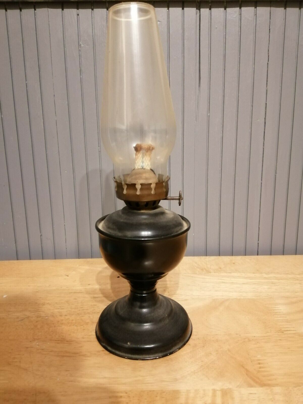Vintage war metal oil lamp -- Antique Price Guide Details Page