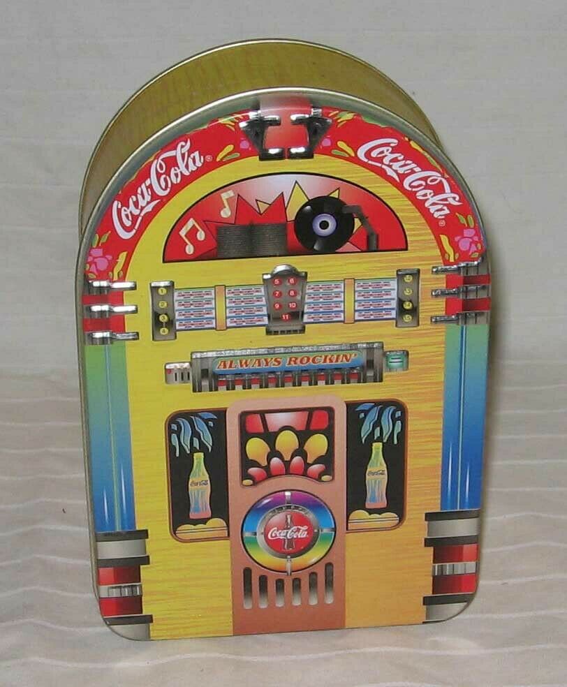 Vintage Coke 1998 Coca Cola Jukebox Shaped Collectible Metal Tin Always ...
