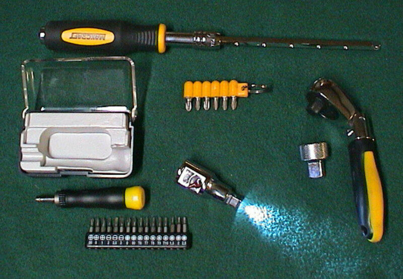 Lot of Maxcraft Tools: Drivers, Bits, Lighted Socket Adapter -- Antique ...